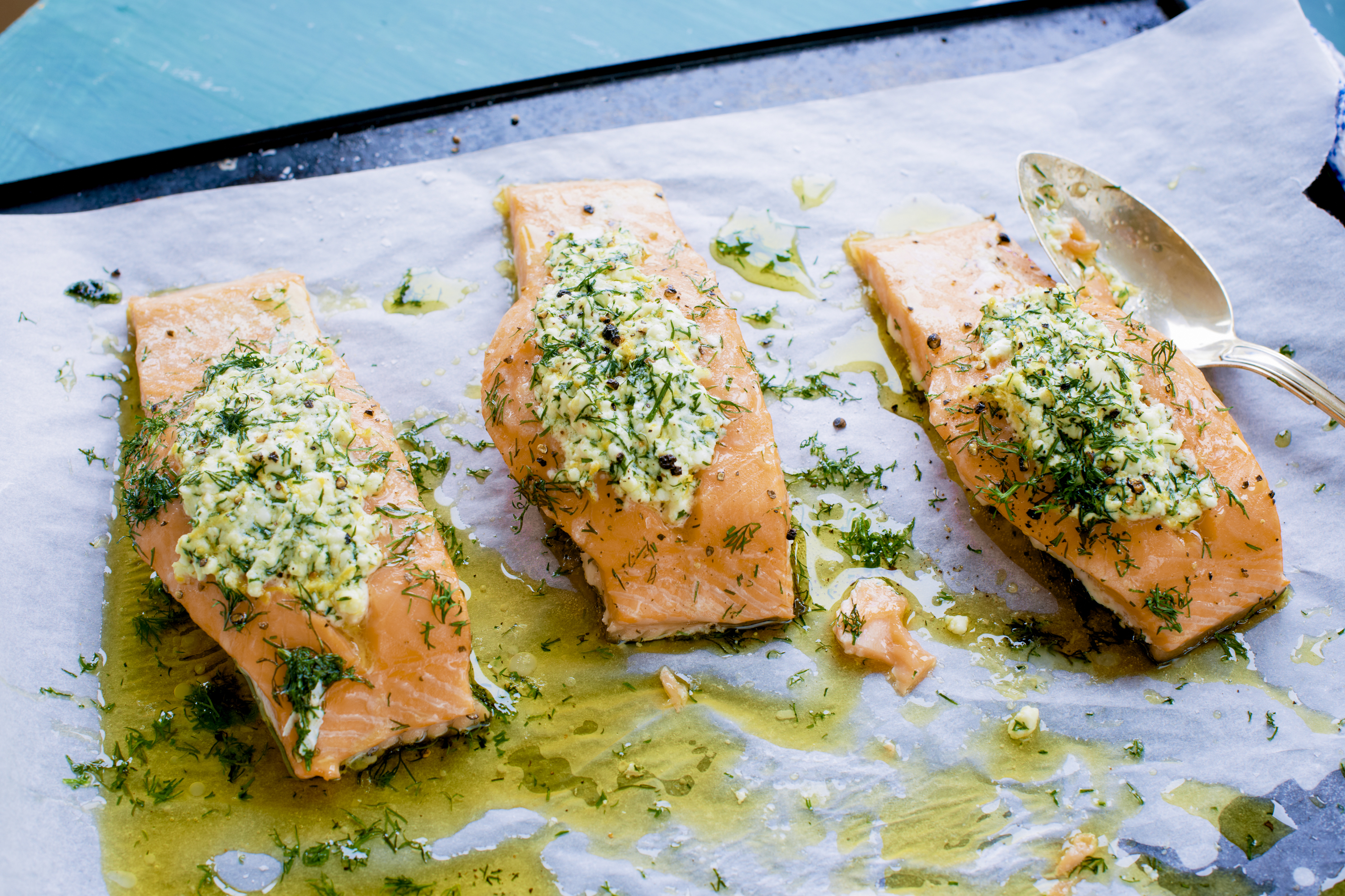 Fetaostfylld lax med dill och citron | Recept - Zeta